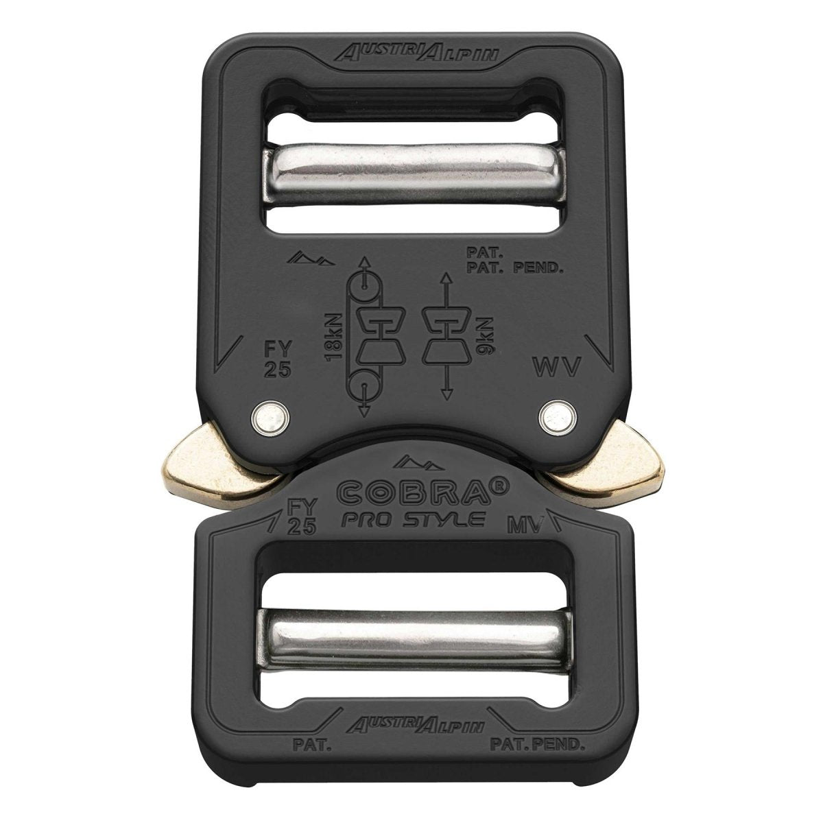 COBRA PRO STYLE Belt Buckle 25mm Quick Release Heavy Duty Aluminium Bl ...