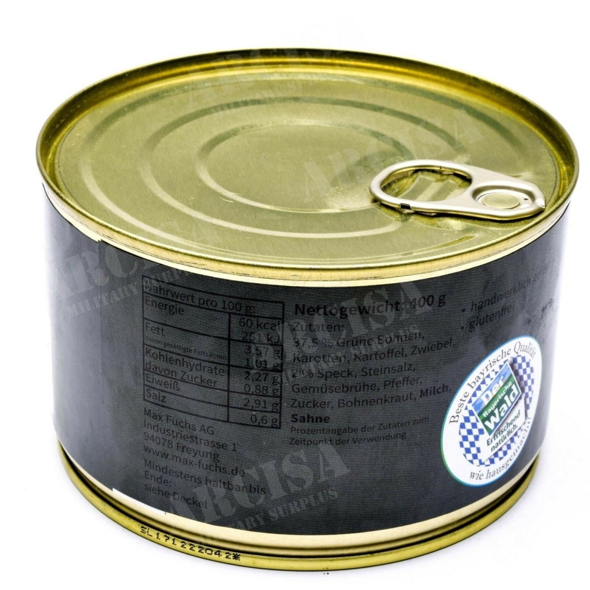 MRE Canned meal Bean Stew with Bacon 400G - GoMilitar