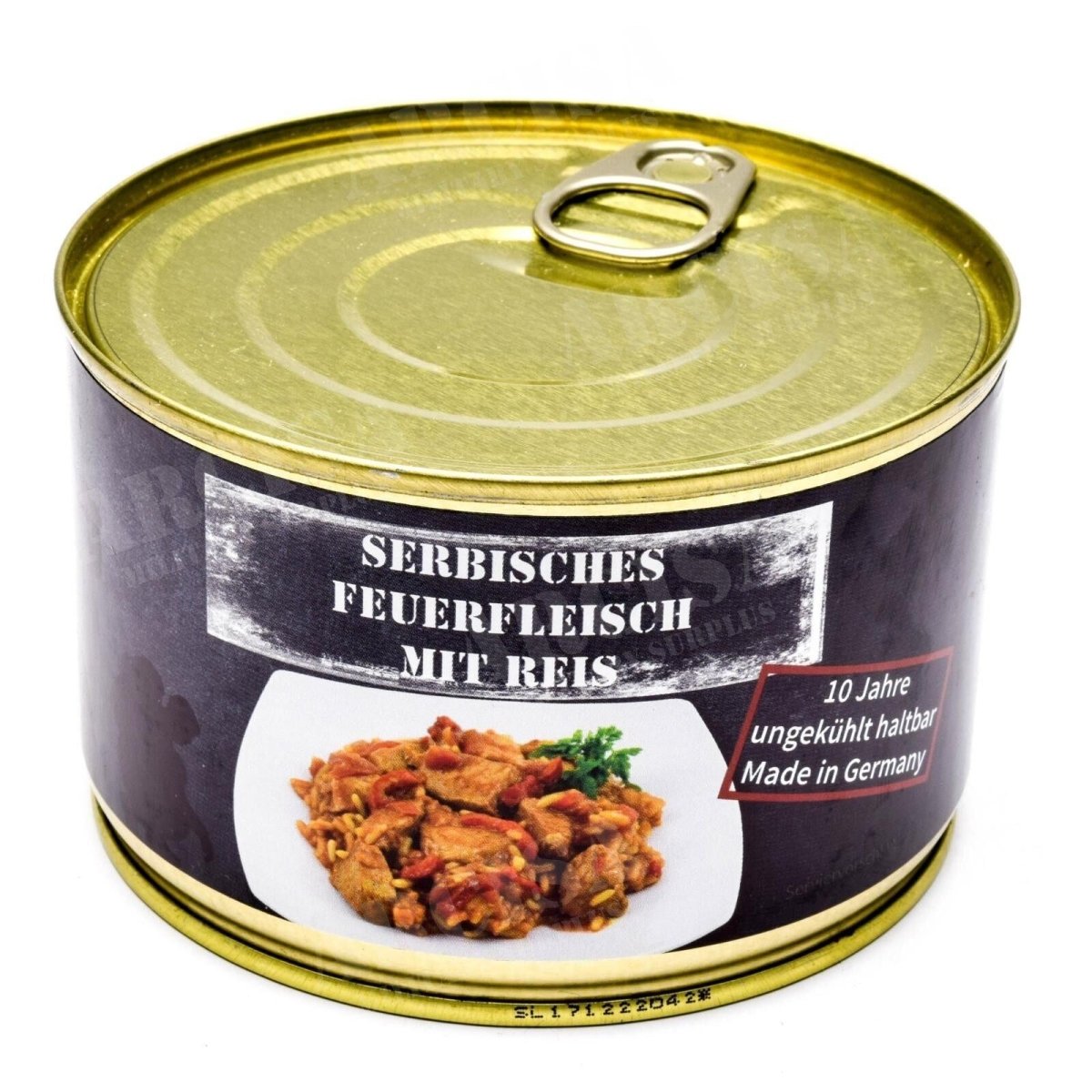 Hiking food MRE Canned Serbian Pork Meat with Rice