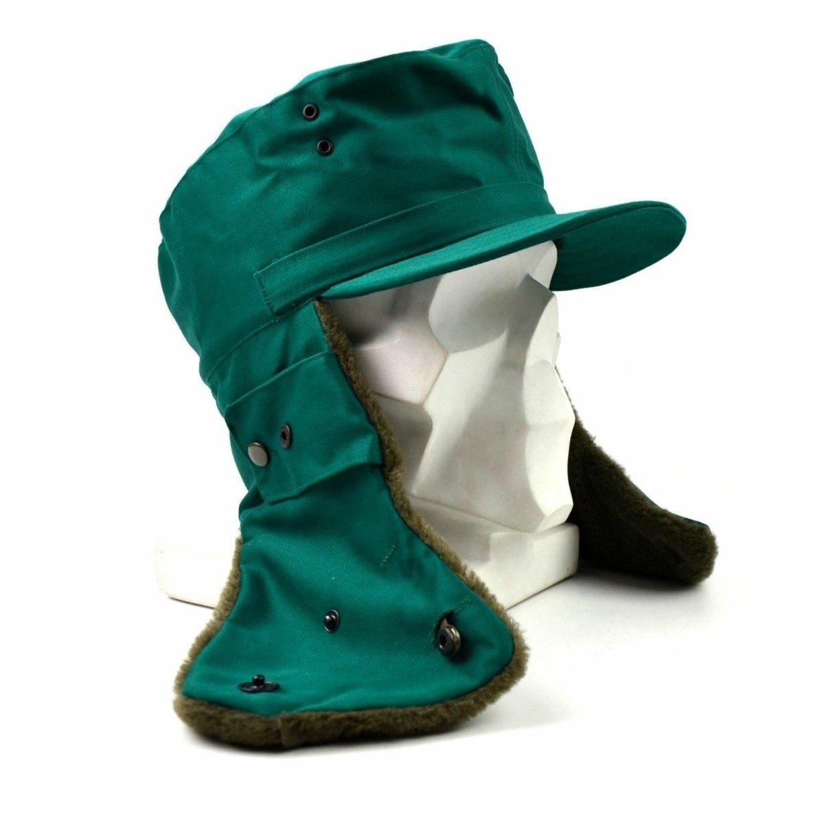 Vintage Austrian Military winter cap green military surplus