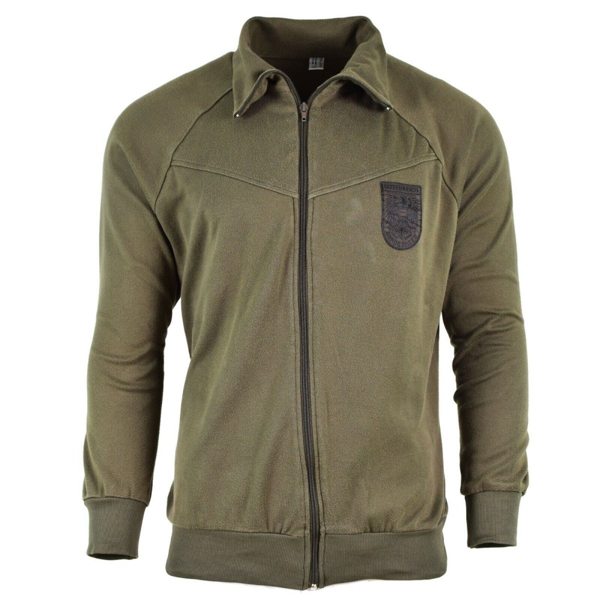 Genuine Austrian Army Training Tracksuit Top Jacket Olive Vintage