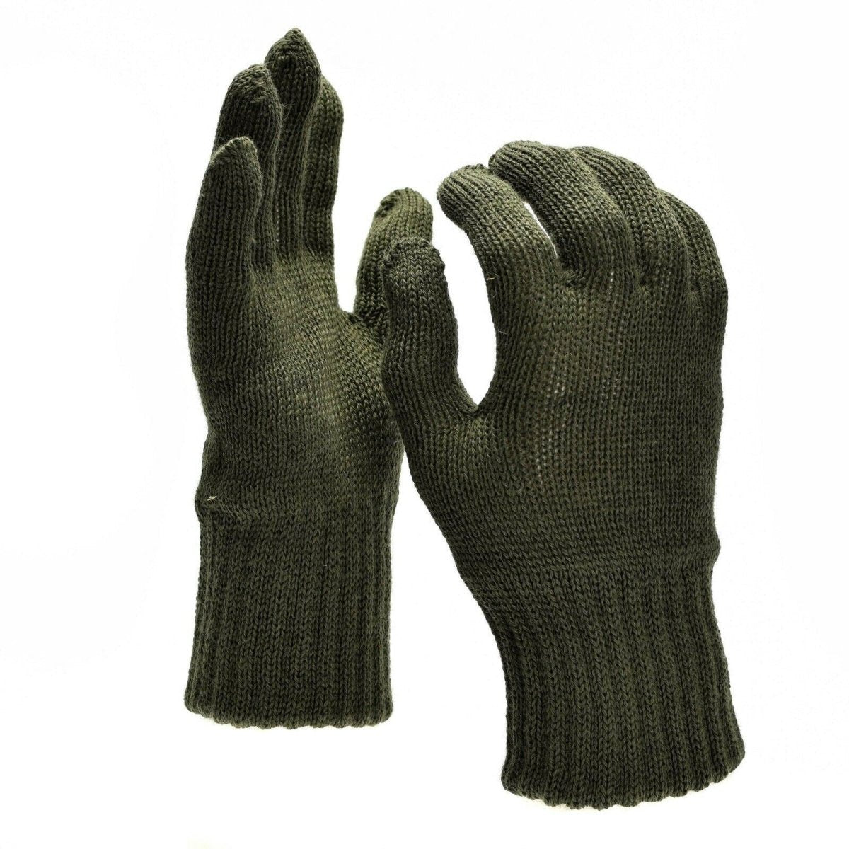 Wool mitten liners olive authentic Belgium military surplus issue