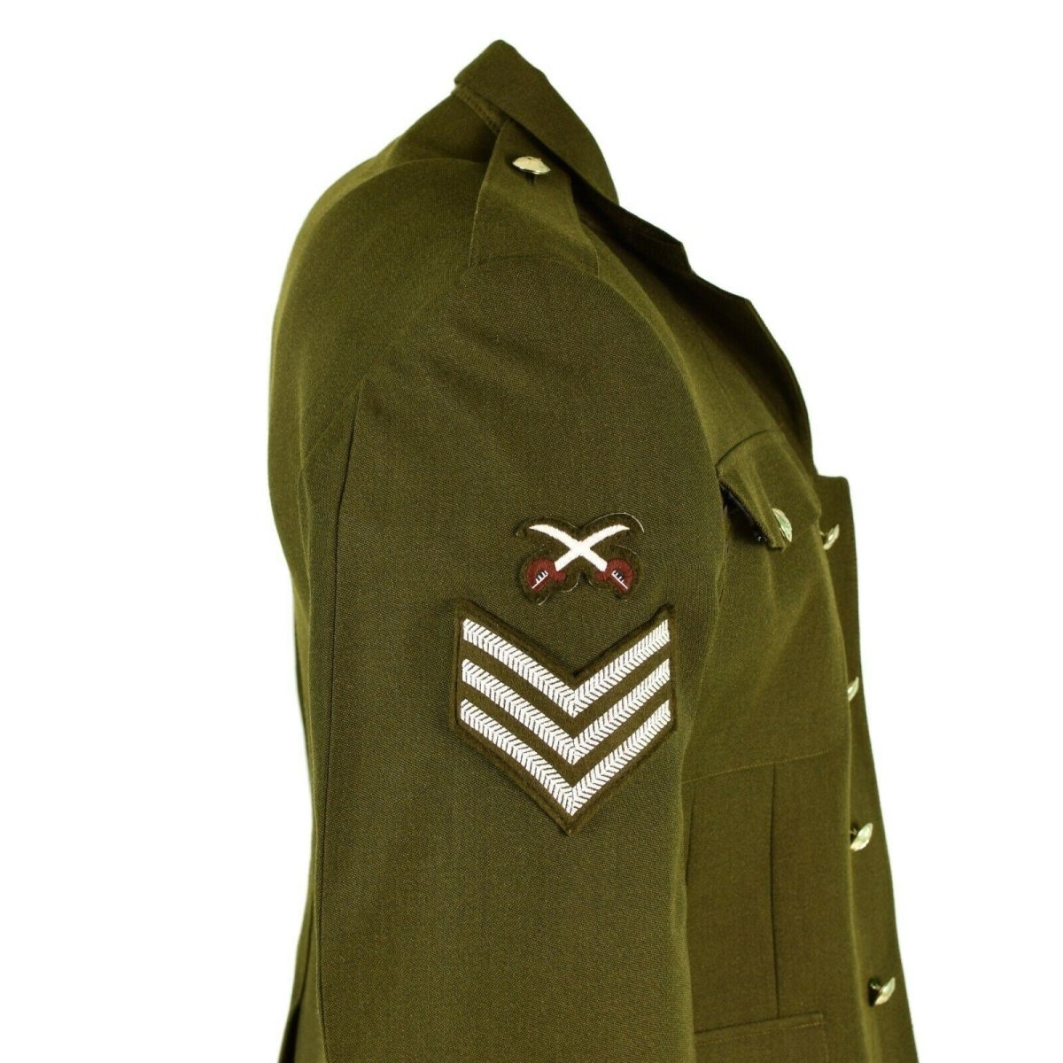 Formal British military jacket Khaki Single-Breasted - GoMilitar