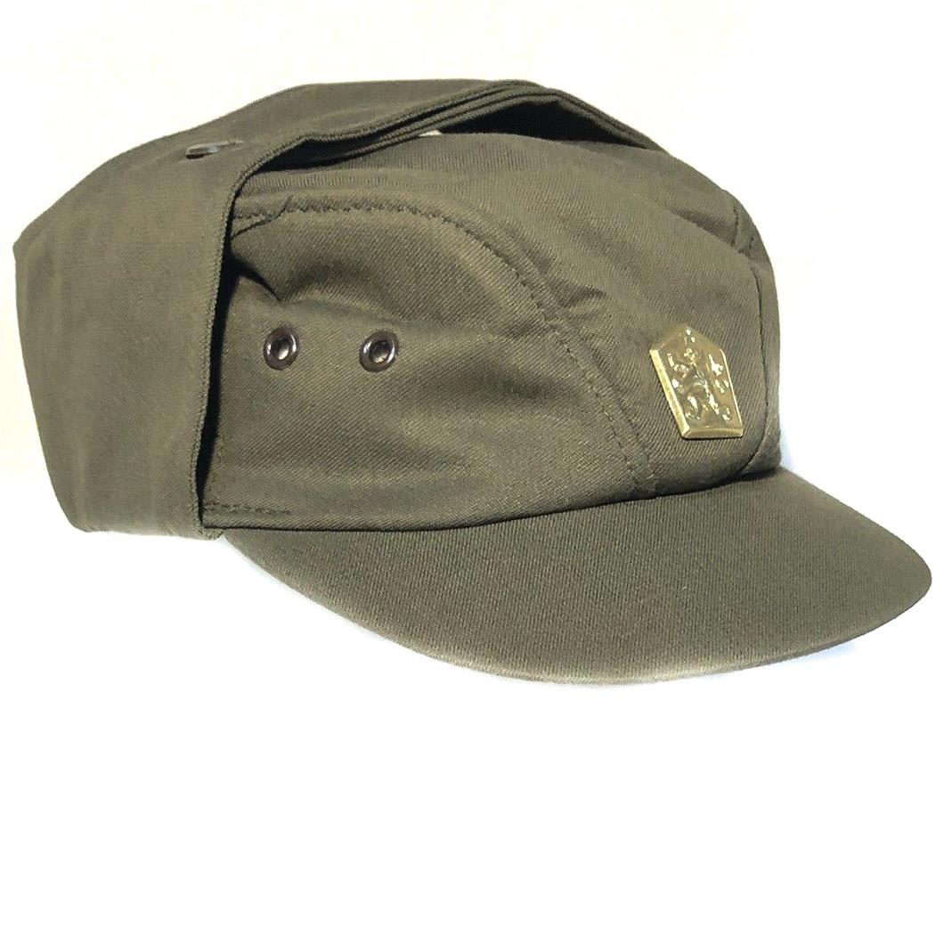 Vintage Czech Slovakian field cap olive color military surplus - GoMilitar