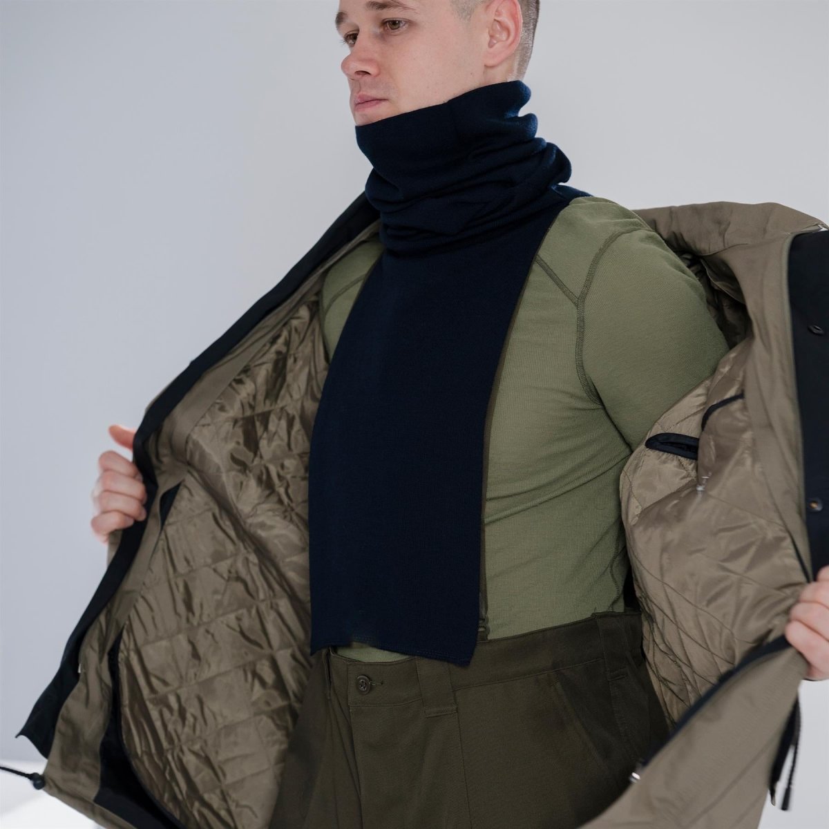 Authentic Dutch military winter scarf neck tube blue - GoMilitar