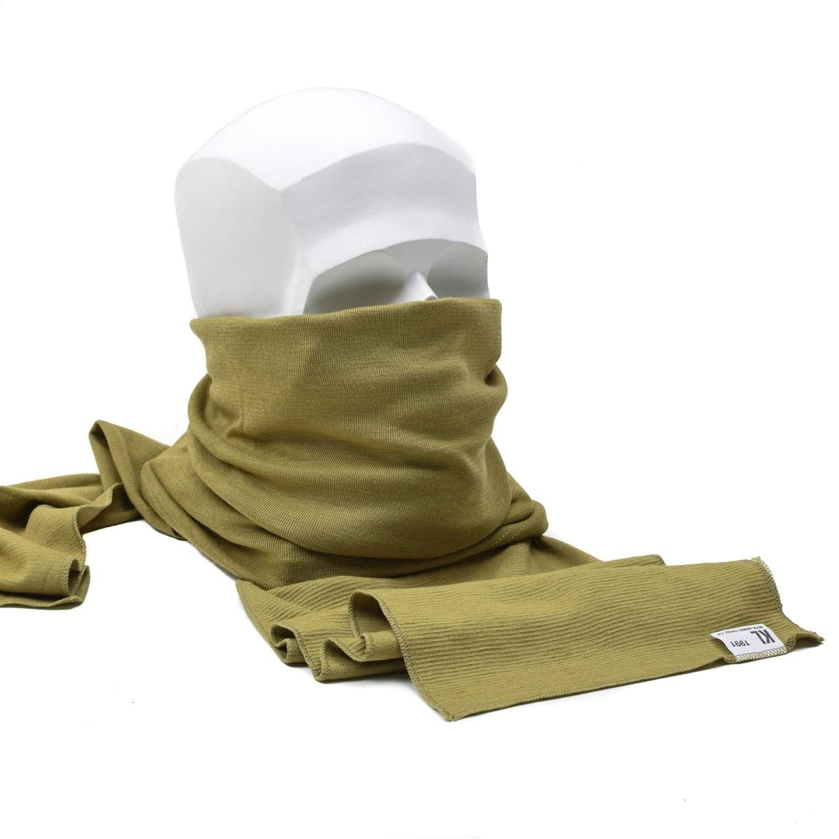 Neck tube scarf genuine Dutch army khaki military surplus merino wool ...