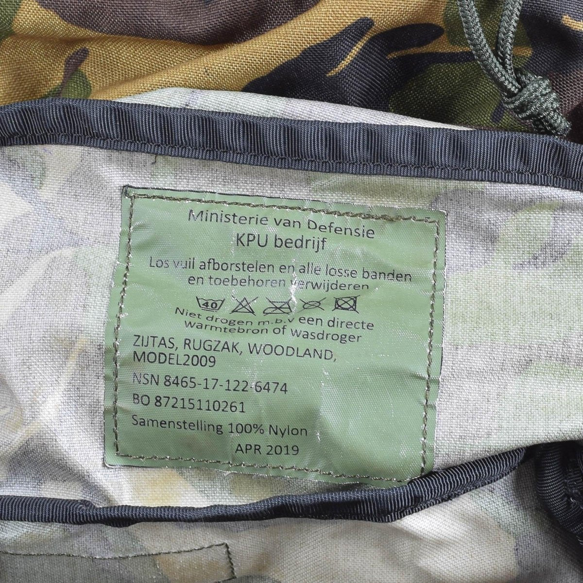 Genuine Dutch Military backpack DPM pattern rucksack combat 60L tactic ...