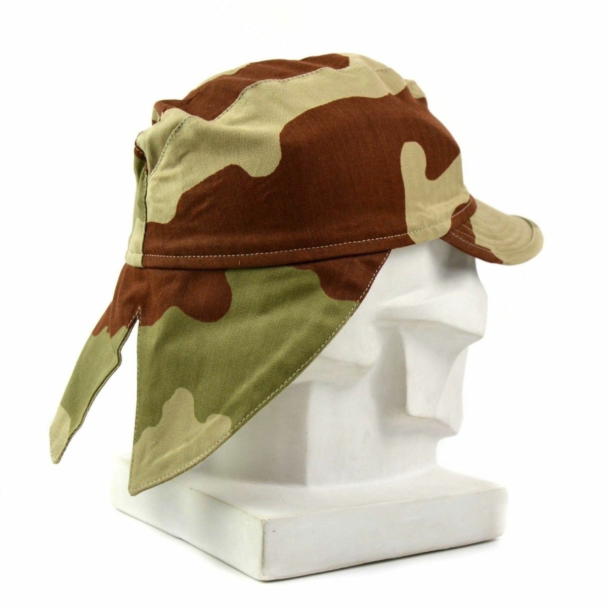 French military summer swallowtail cap neck flap desert camo - GoMilitar