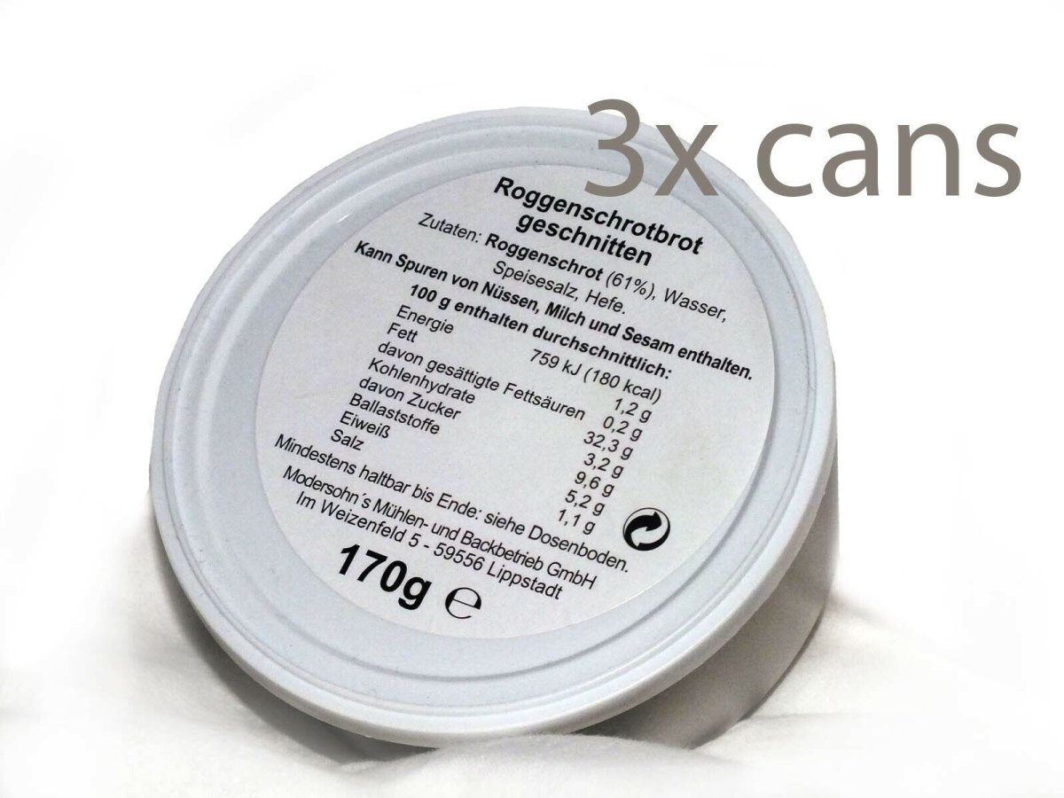 Canned bread Genuine German army survival food pack Outdoor Bread 170g ...