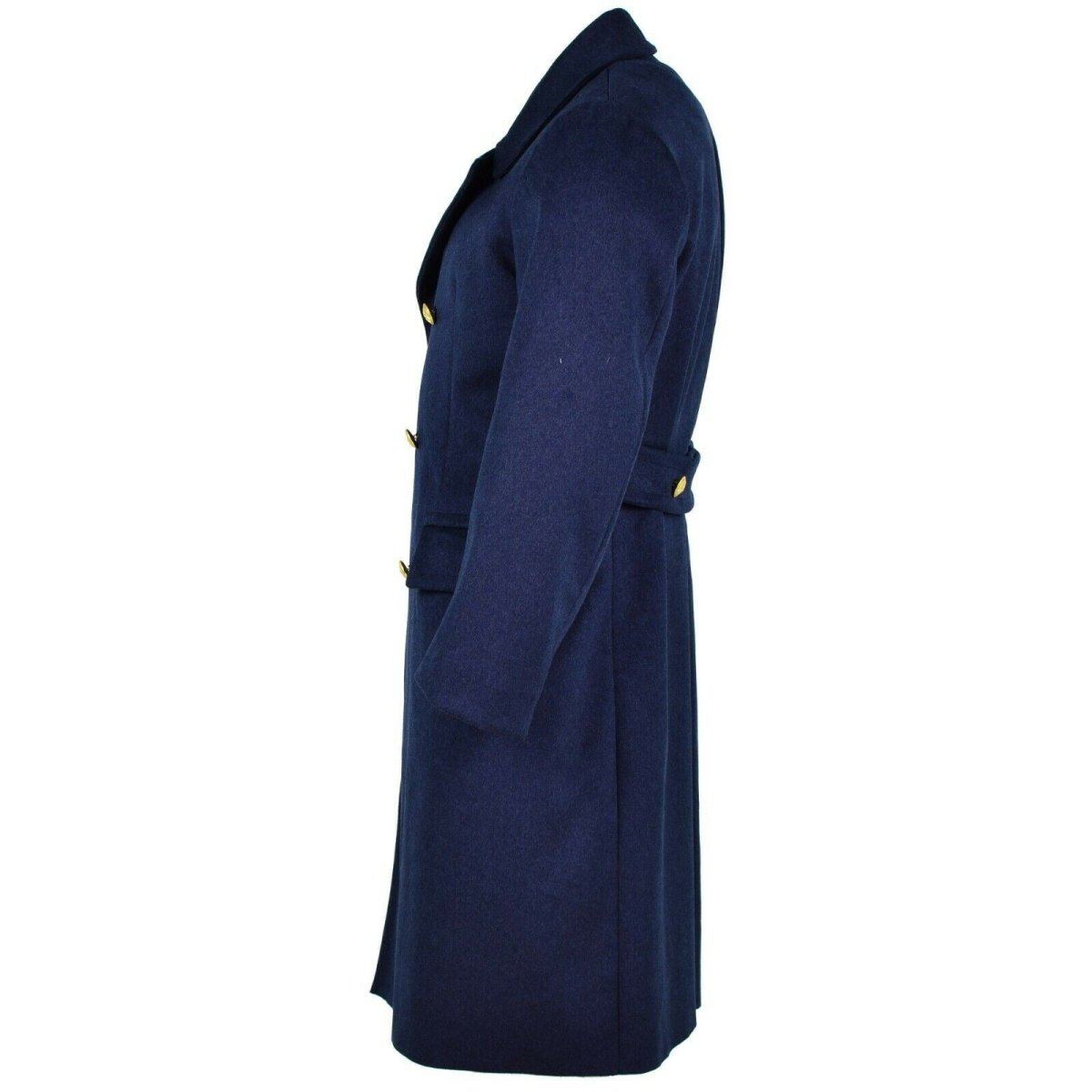 Authentic Italian military Wool Overcoat dark blue golden buttons ...