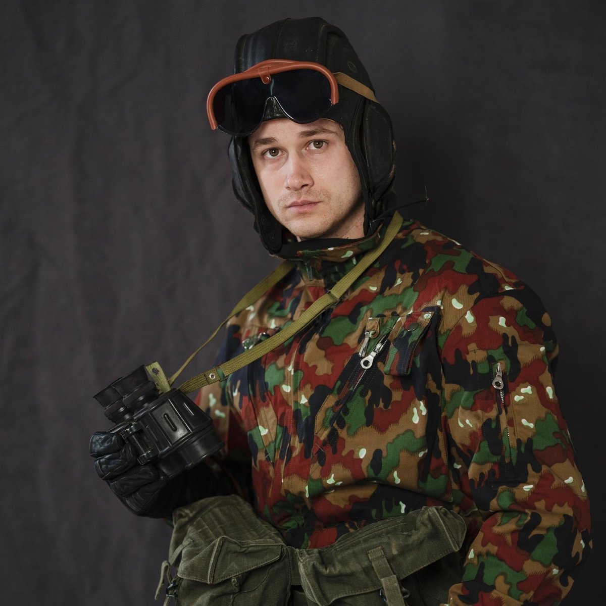 Italian military tanker goggles plastic frame tonned lenses surplus ...