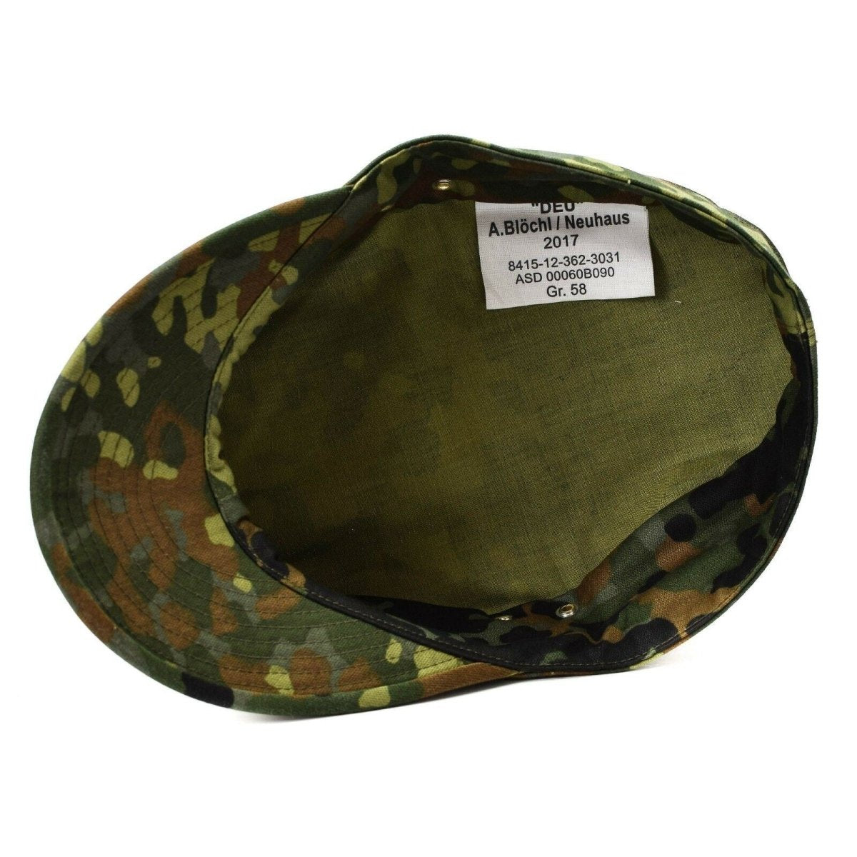 German field cap Genuine Original army Flecktarn BW woodland camo ...