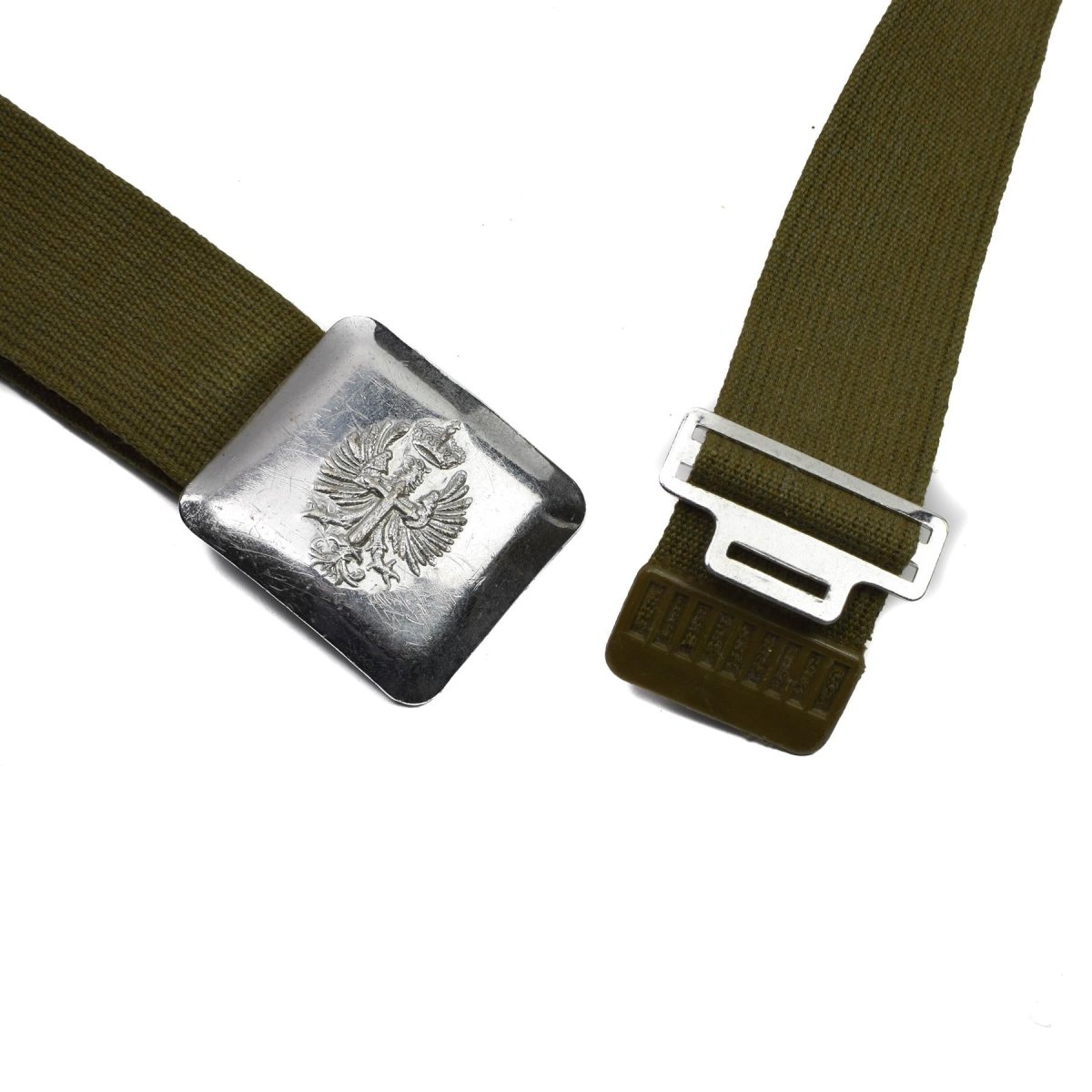 Vintage army belt Genuine Spanish canvas metal buckle formal belt ...