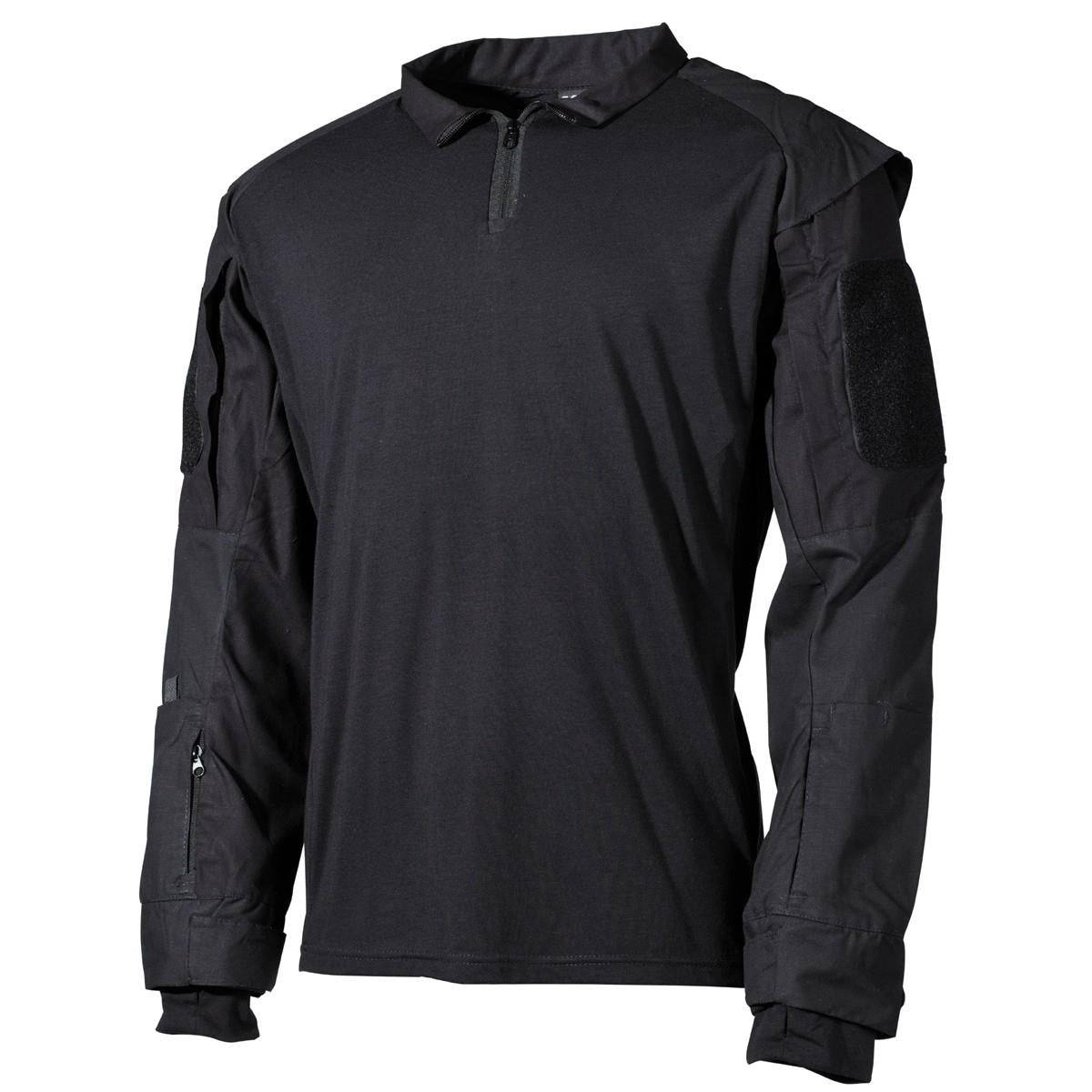 Black combat shirts MFH Brand U.S. Military style tactical black long ...