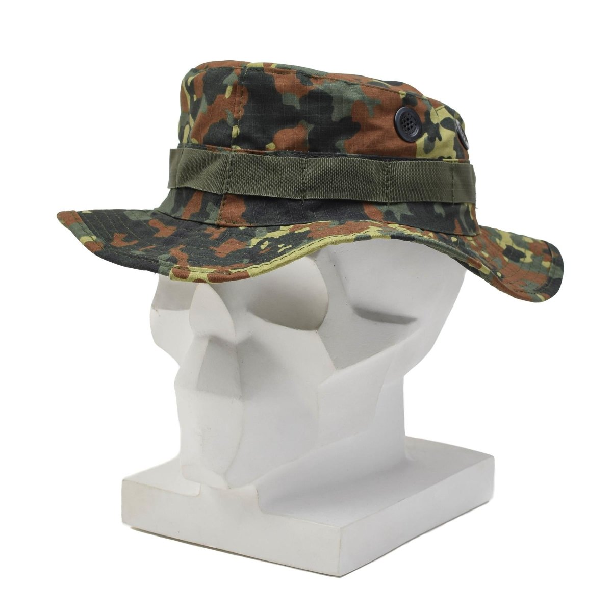 MFH Military Hat Multi Quilted Brim Circumferential Loops Flecktarn Ca ...