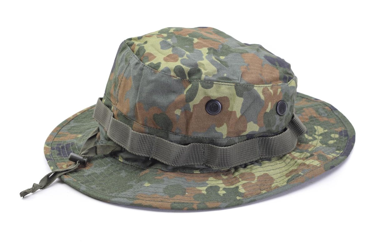 Mil-Tec Brand Military style ripstop boonie hat lightweight flecktarn ...