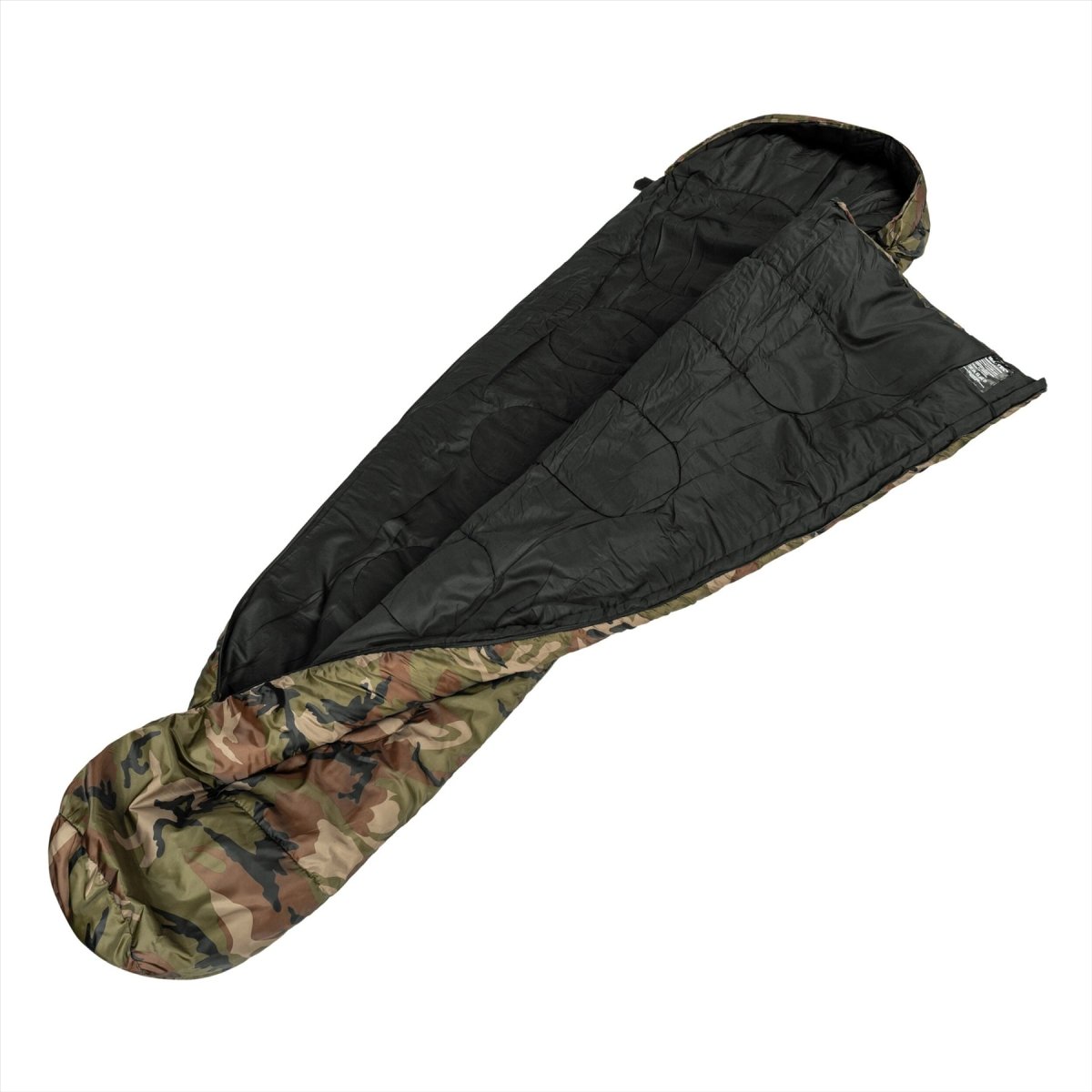 Mil-Tec Mummy Type Sleeping Bag 225cm Hollow Fiber 2 Layers Transporta ...