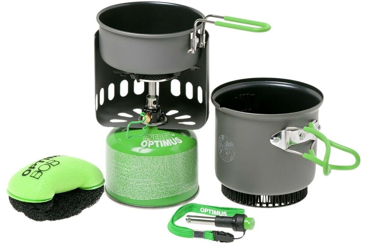 Outdoor cooking system OPTIMUS ELECTRA FE Cook System Gas Stove Camping ...