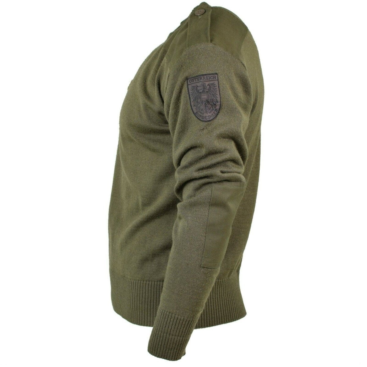 Military green sweater original Austrian army pullover Jumper commando ...