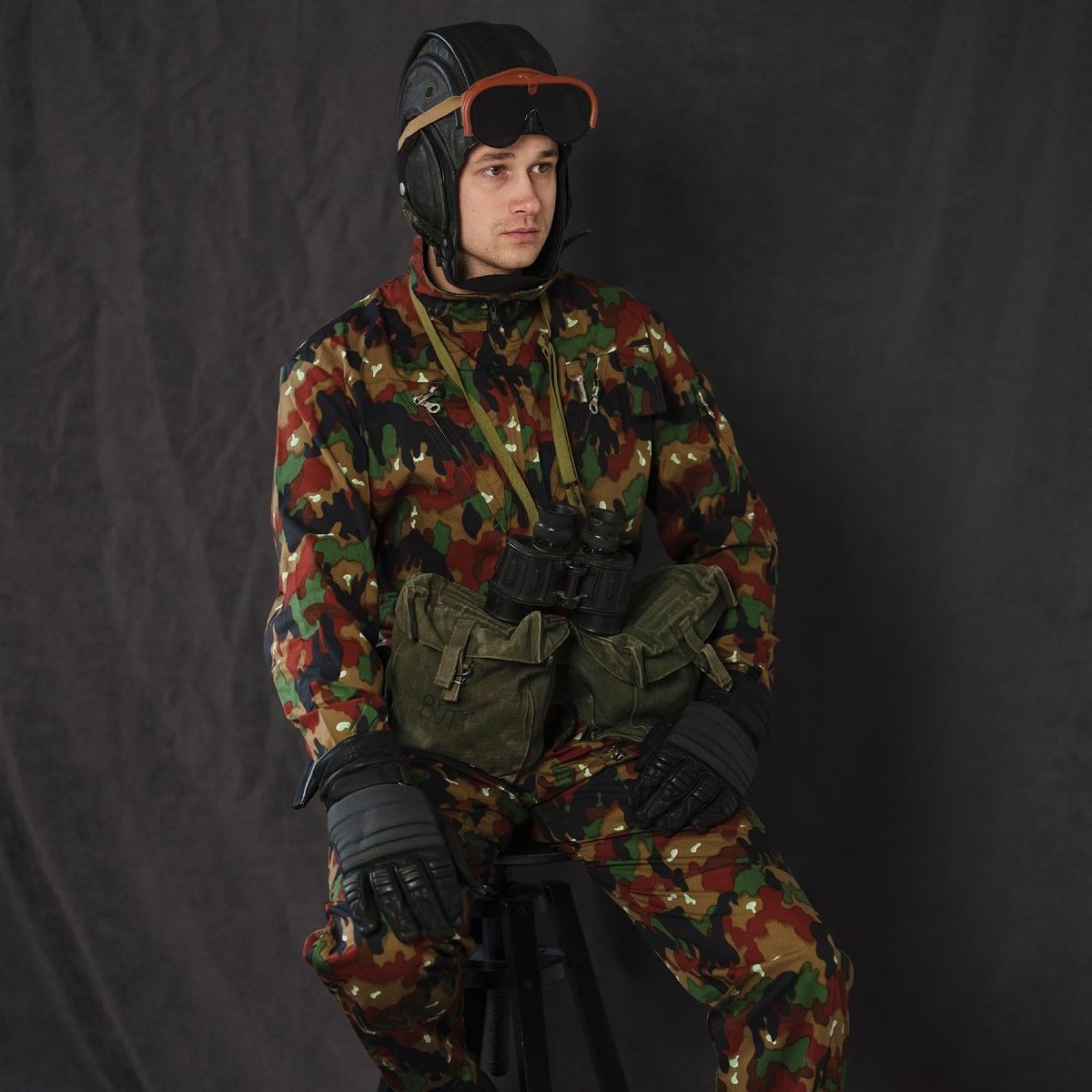 Tank hat Original Belgium Military Tanker Safety Helmet Ear Head ...