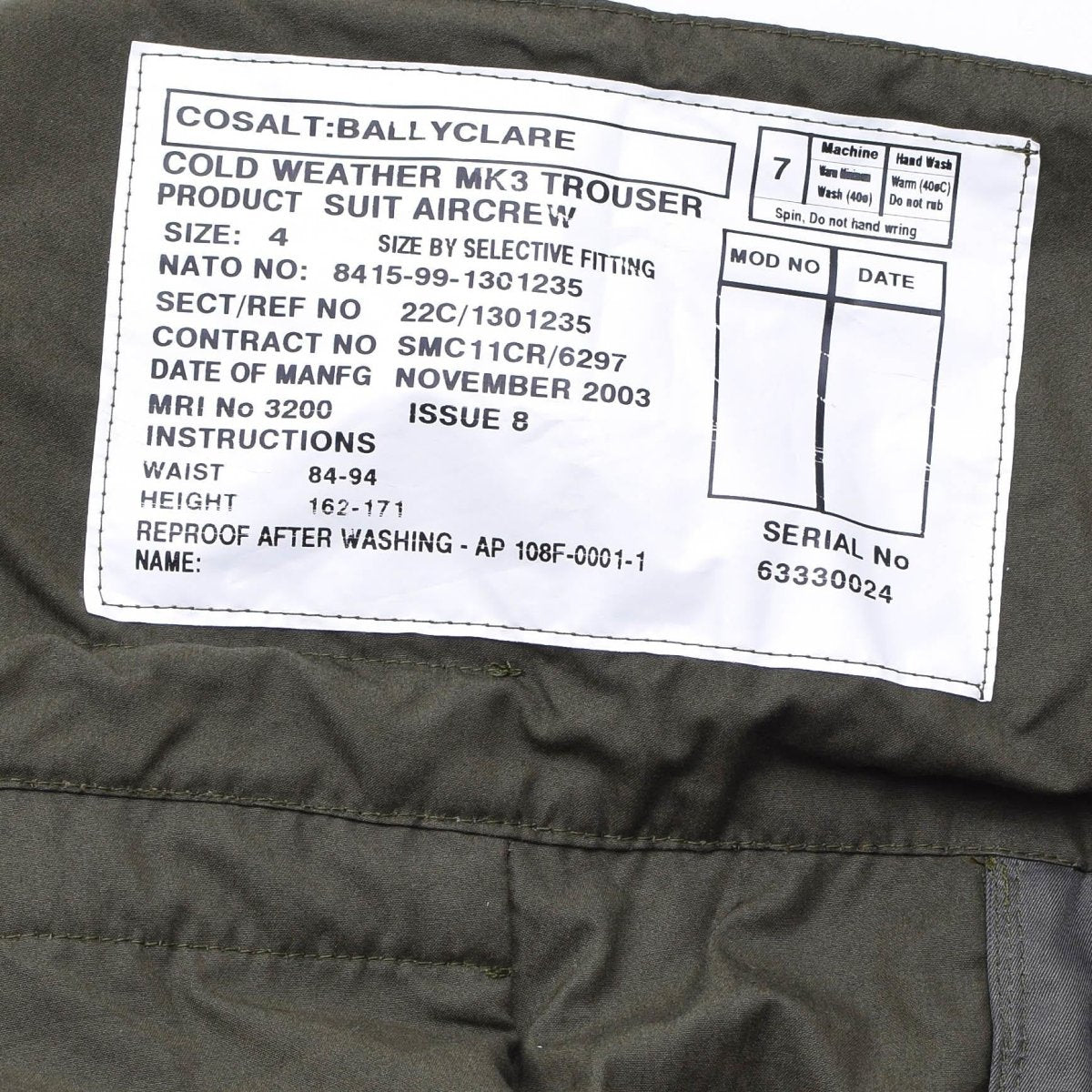 British army cold weather trousers original MK3 tactical pants cold ...