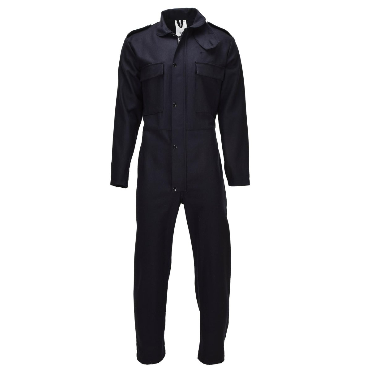 Original British Military Wool Coveralls Front Zip Button Closure Blac ...