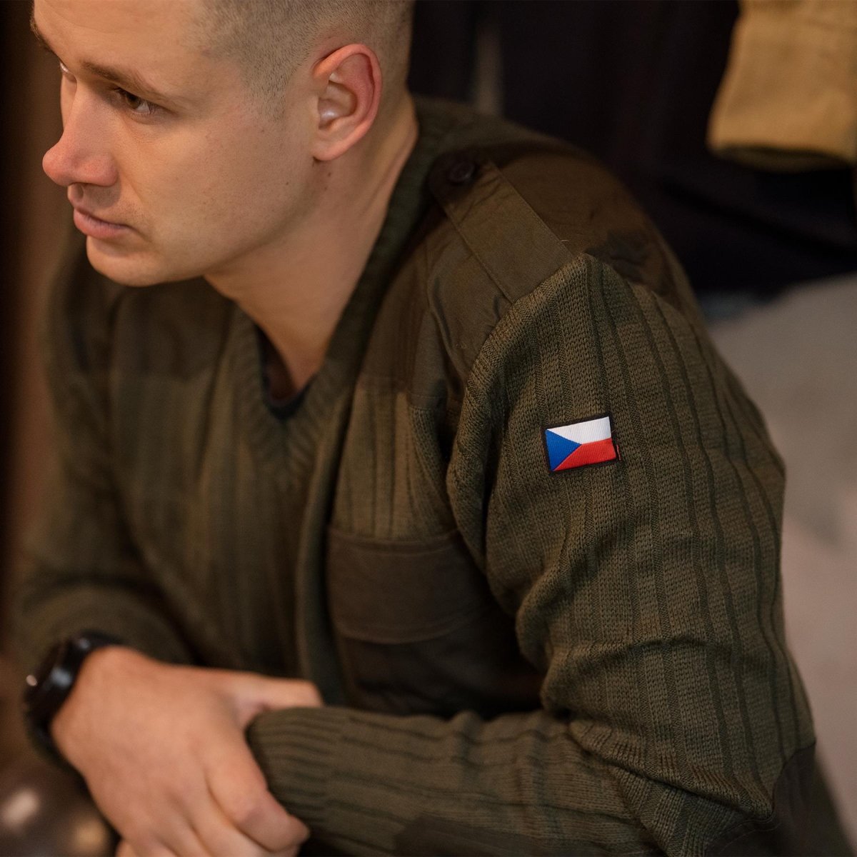 Olive drab military sweater Original Czech army Sweater Jumper - GoMilitar