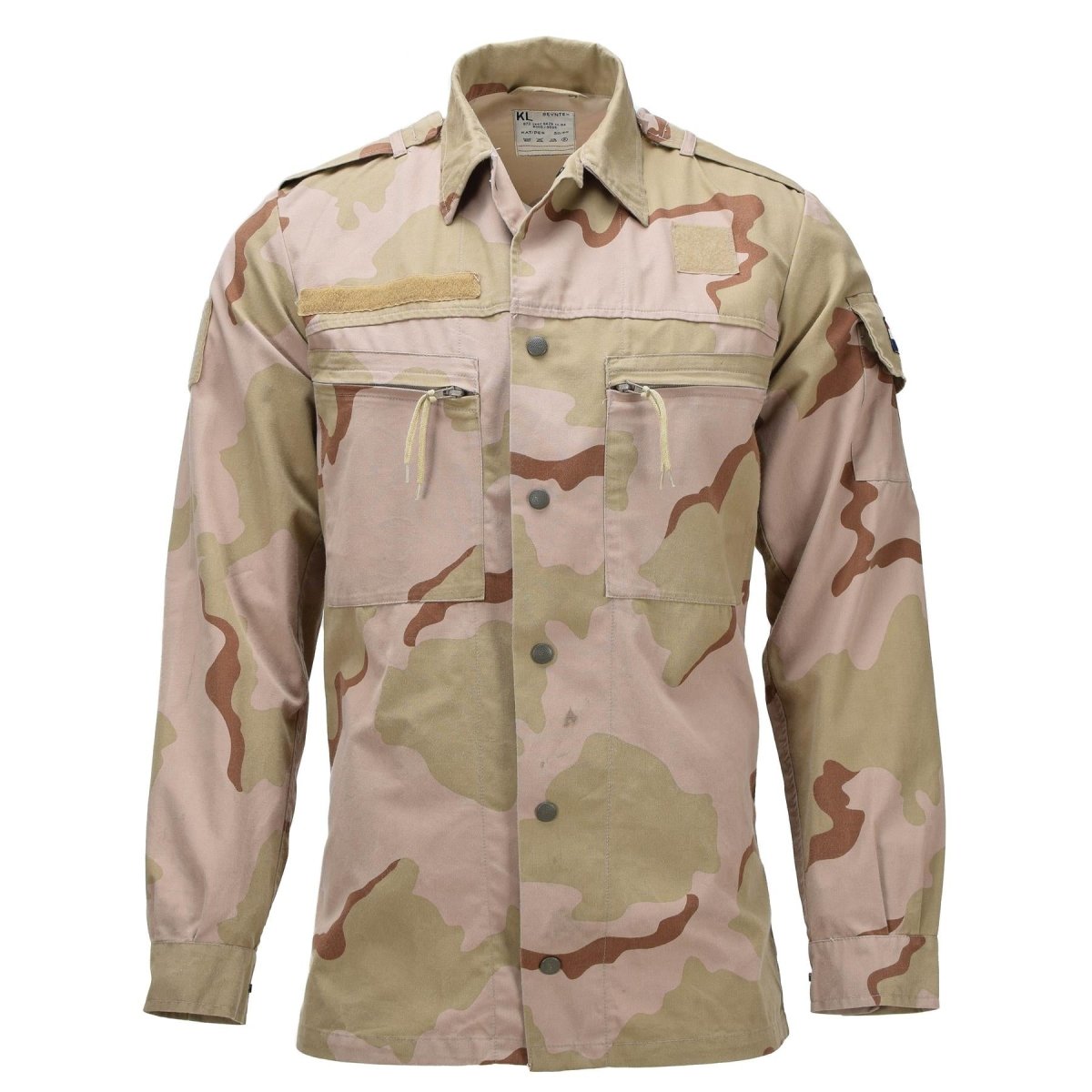 Original Dutch Military Field Shirt Snap Button Closure 3-Color Desert