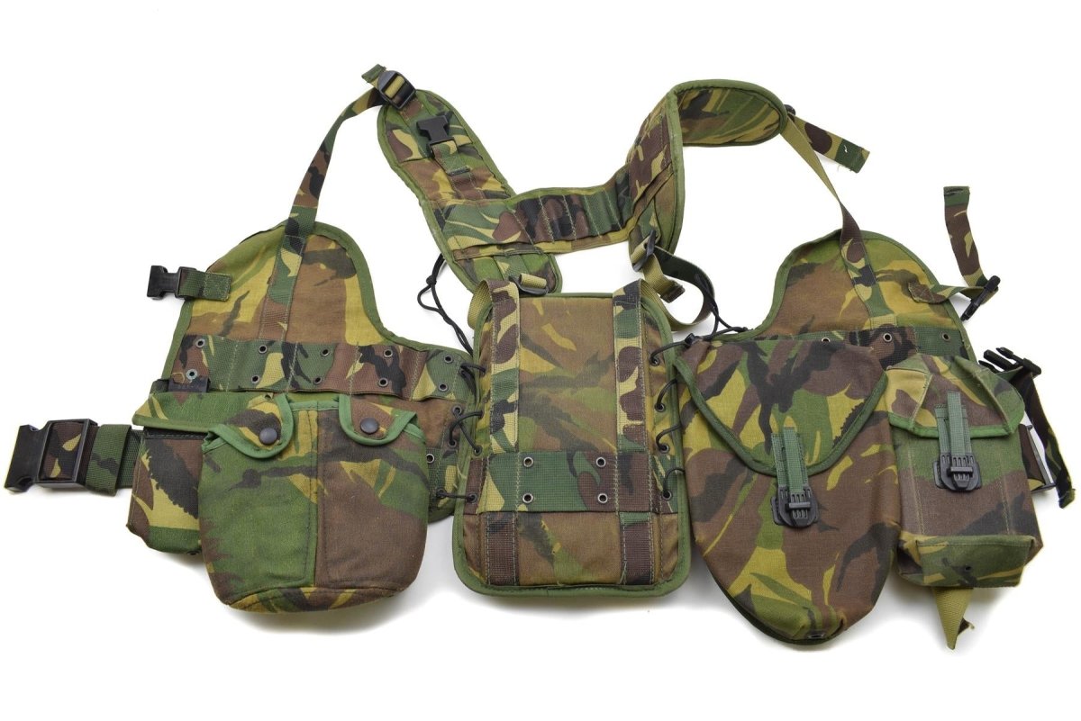 Tactical webbing vest Original Dutch military set woodland old - GoMilitar