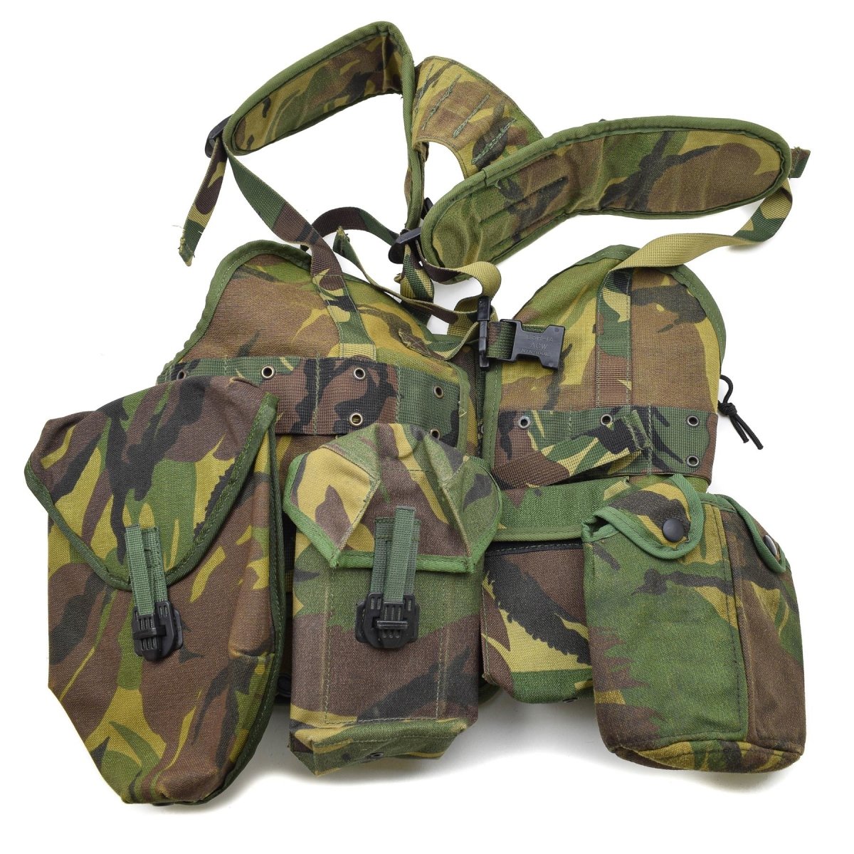 Tactical webbing vest Original Dutch military set woodland old - GoMilitar