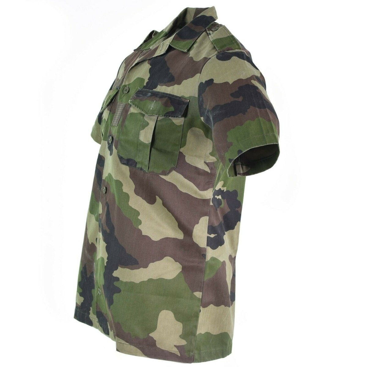 French army short sleeve shirt Original French army F2 shirt woodland ...