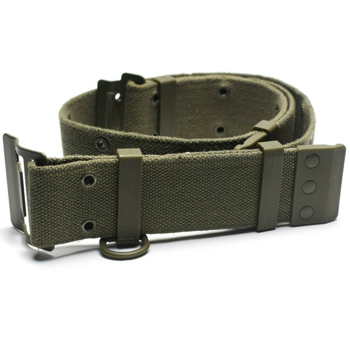 Military canvas belt Original French army webbing belt Famas Olive ...