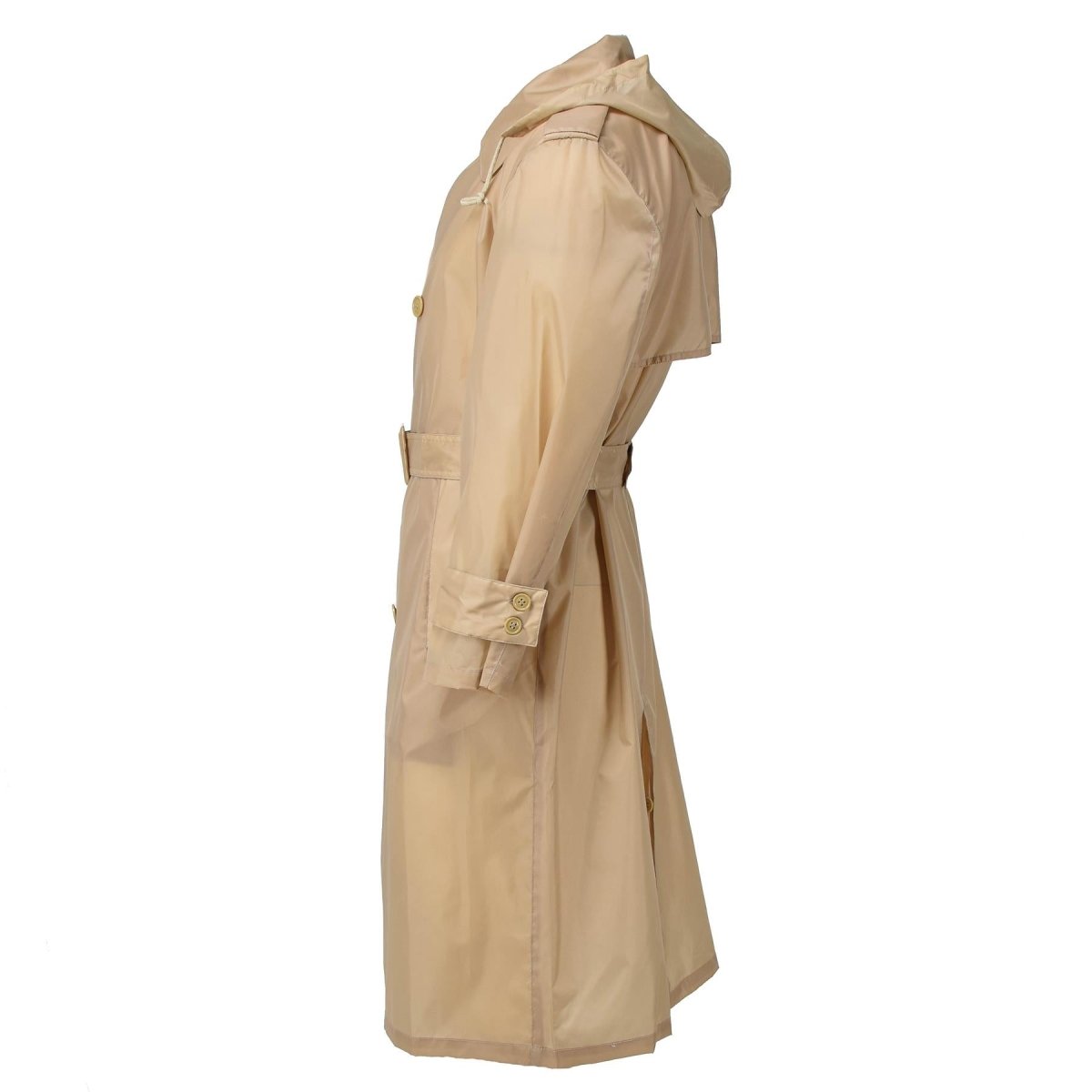 Long mens rain coat Original French military khaki raincoat waterproof ...