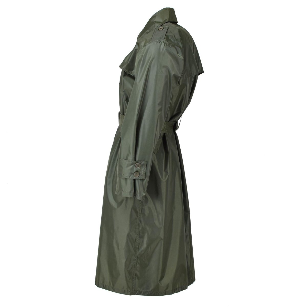 Long rain coats Original French military olive all seasons waterproof ...
