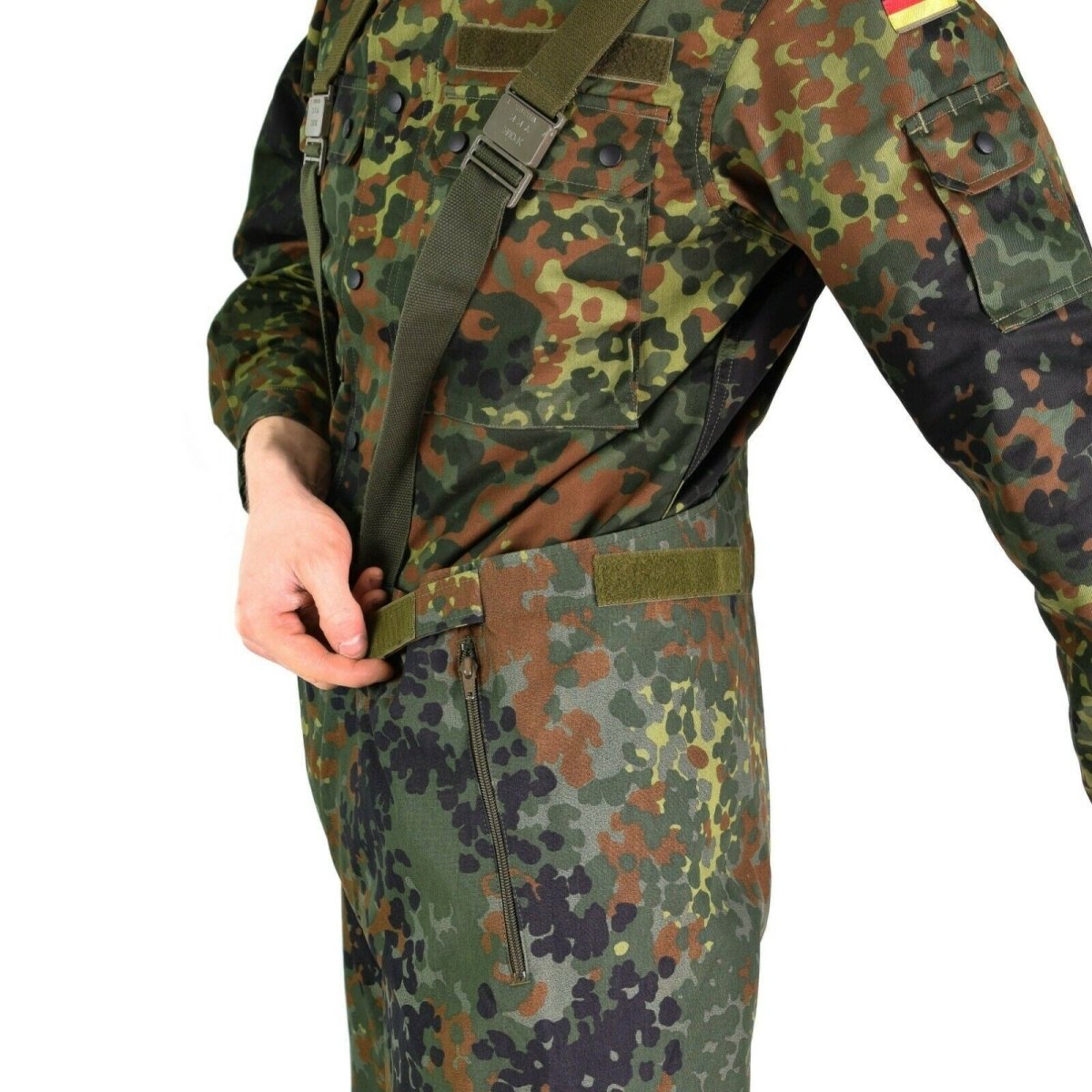 Flecktarn rain pants Original German army trousers GoreTex Bib - GoMilitar
