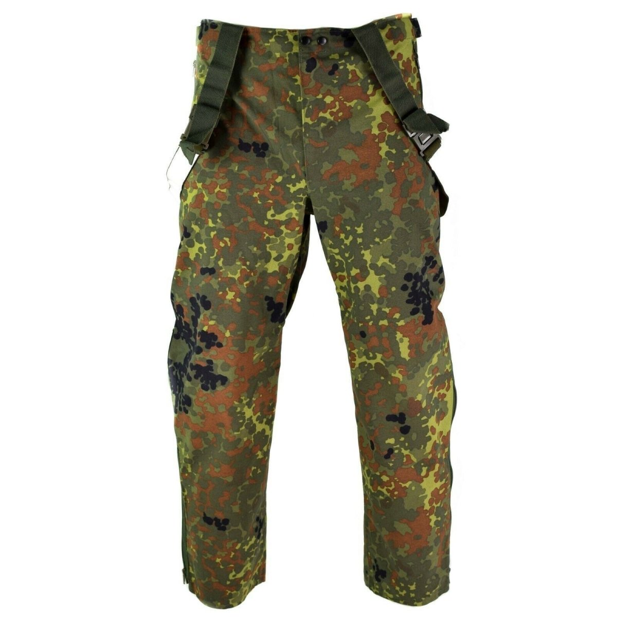 Flecktarn rain pants Original German army trousers GoreTex Bib - GoMilitar