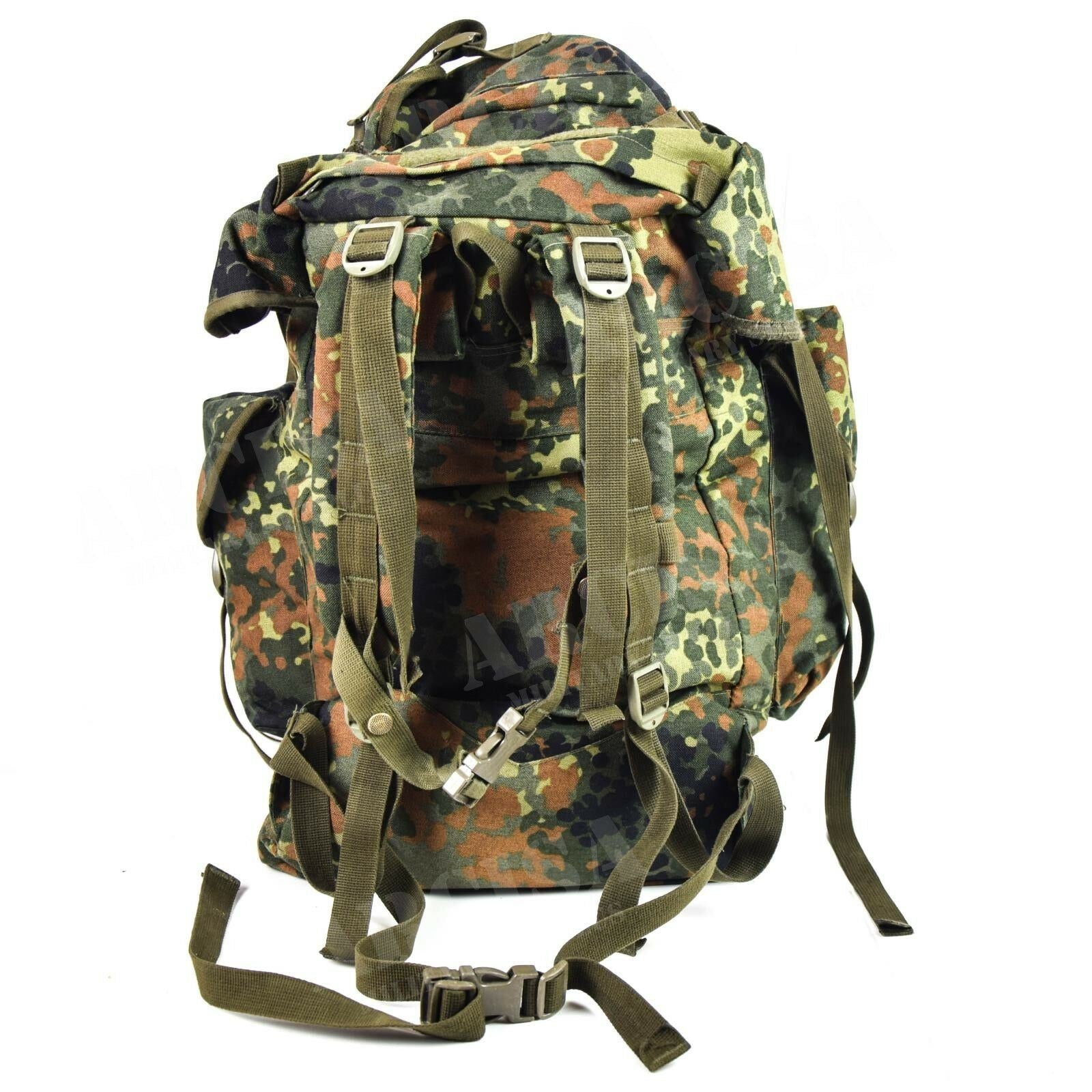 Original German Military Tactical Backpack 65L Combat Rucksack Fleckta ...