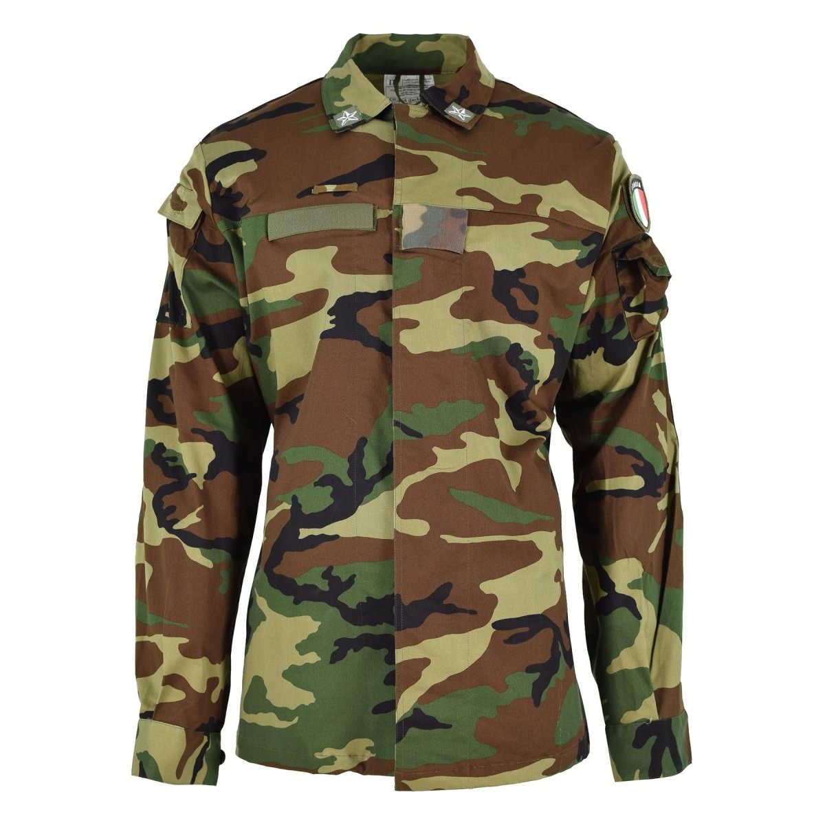 Italian combat jacket Original Italy military lightweight woodland camo ...
