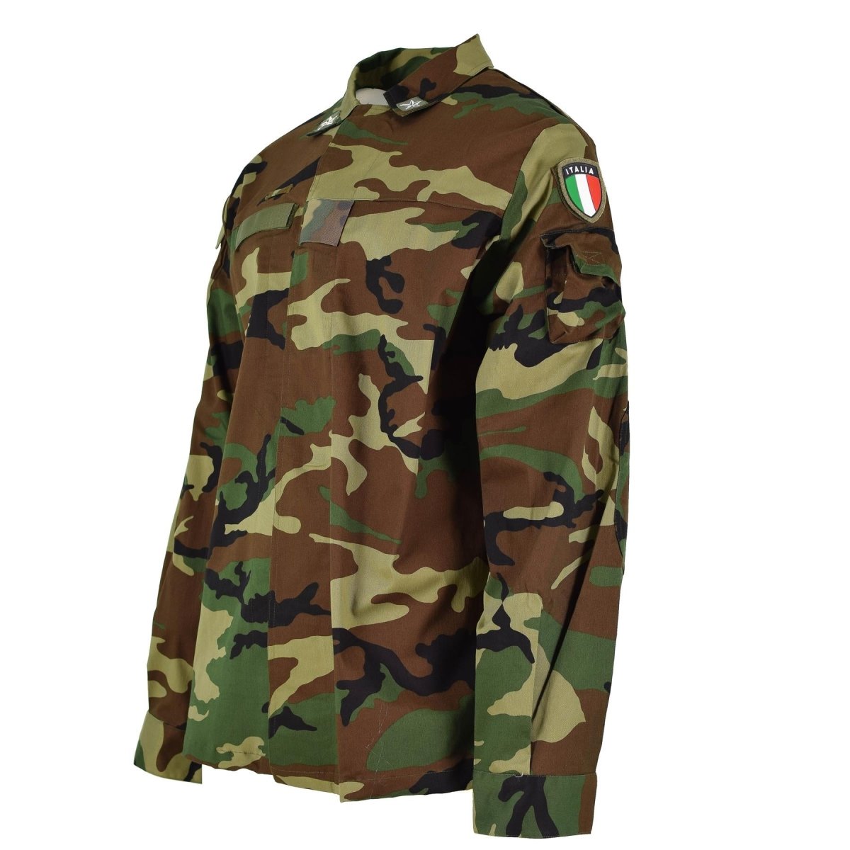 Italian combat jacket Original Italy military lightweight woodland camo ...
