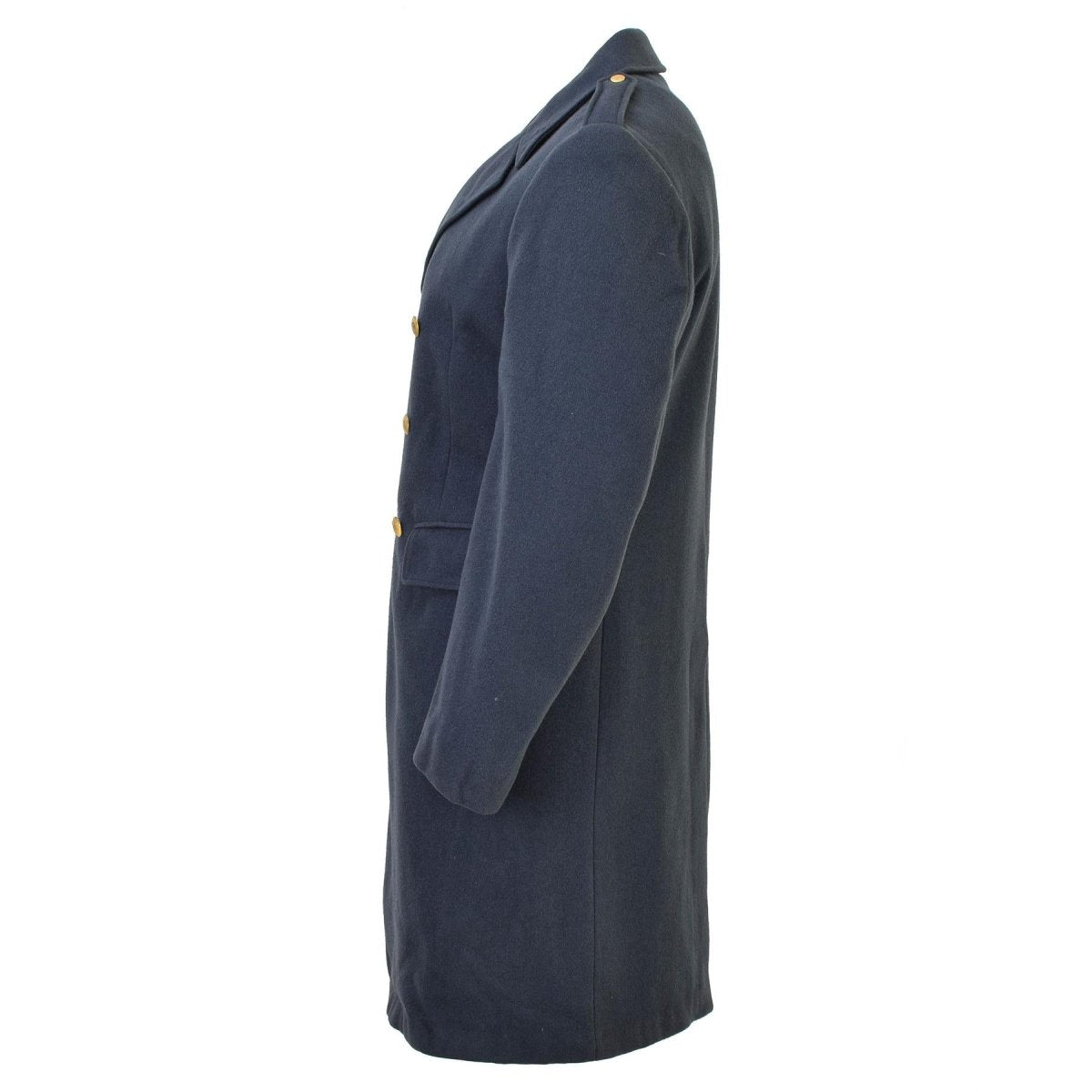 Navy trench coat Original Swedish military blue overcoat wool golden ...