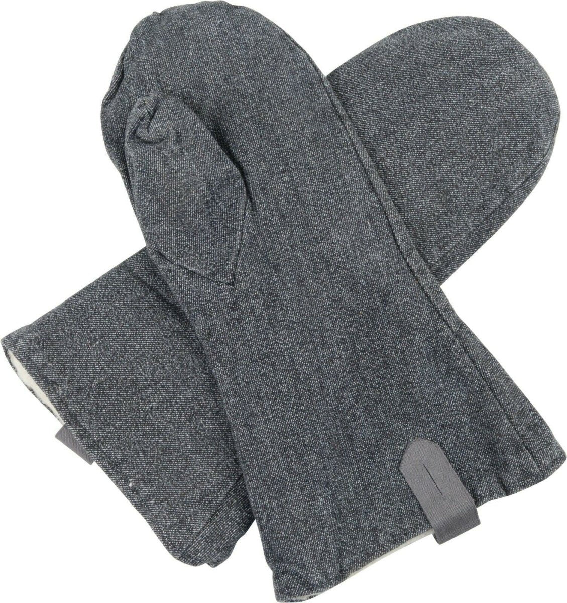 Protective mittens Original Swiss army denim gray wool cold