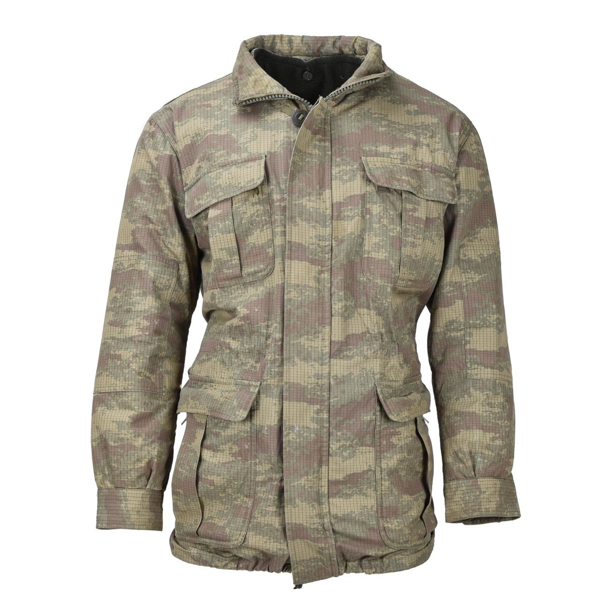 Military paratrooper jacket Original Turkish parka camo ripstop lined ...