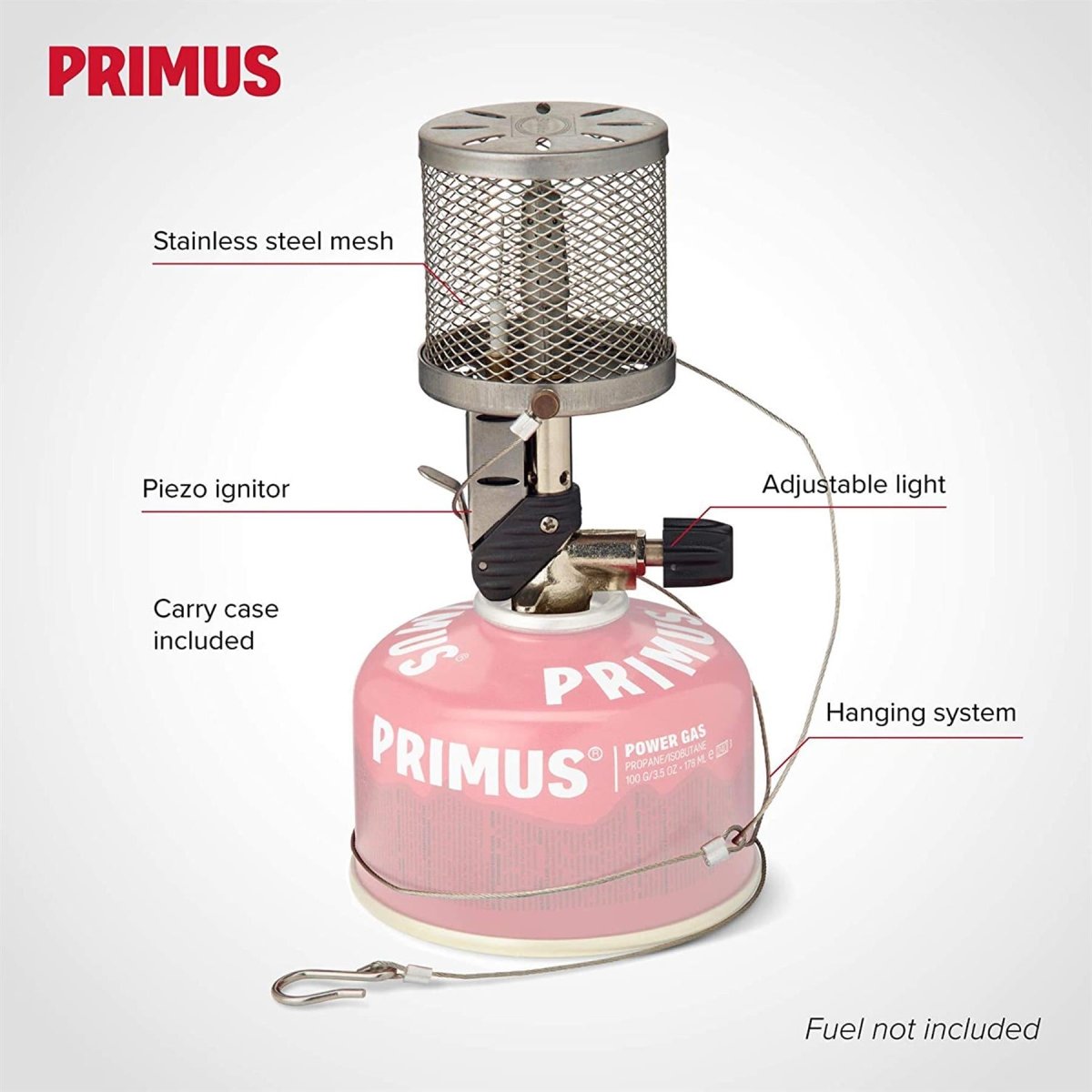 Portable camping lantern compact outdoor gas lamp Primus Micron - GoMilitar