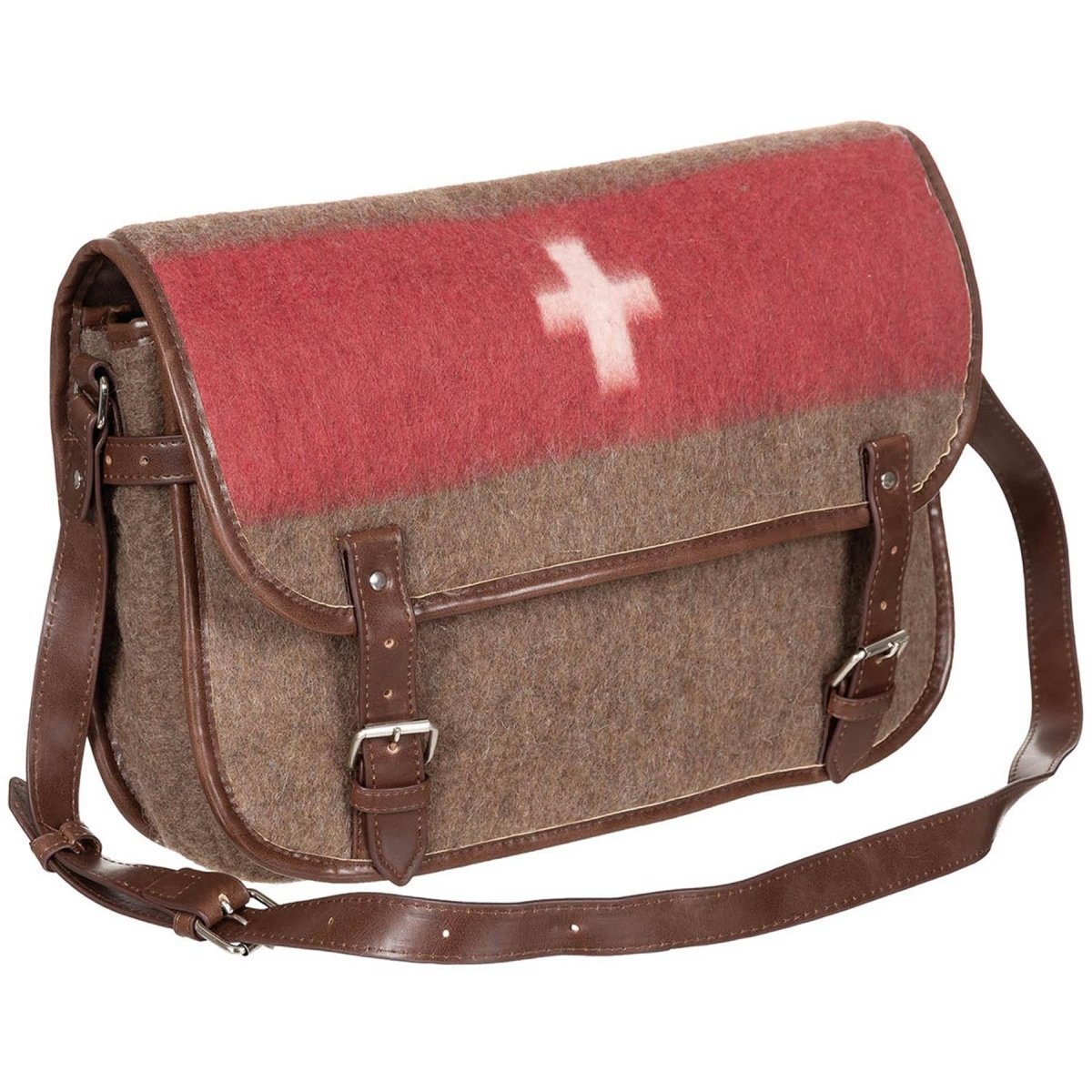 Wool shoulder bag vintage style first aid medic paramedic purse