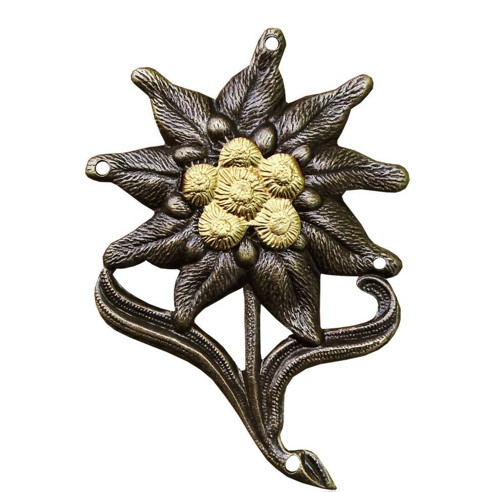 Edelweiss badge genuine German army hat mountain troops Insignia Badge ...